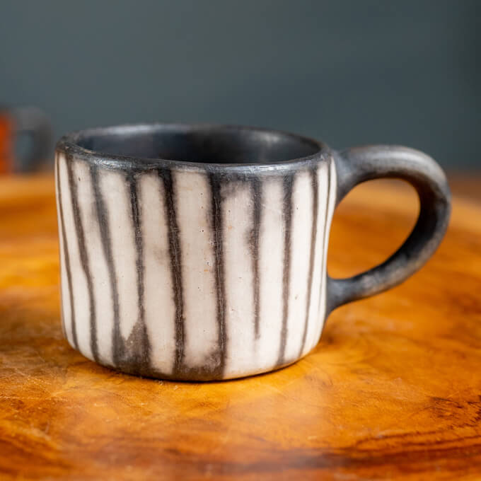 Handmade Ceramic Coffee Cups with Handle - Afrotide Crafts