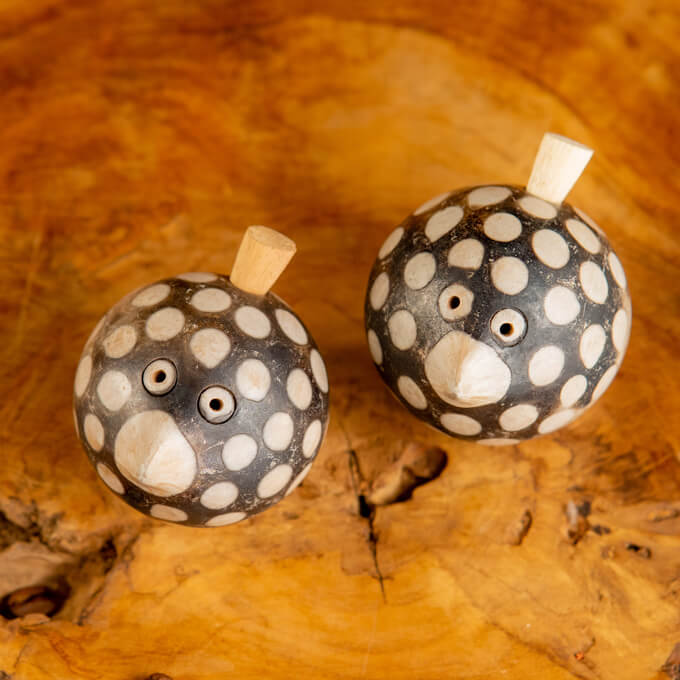 Handmade Ceramic Salt and Pepper shakers - Afrotide Crafts
