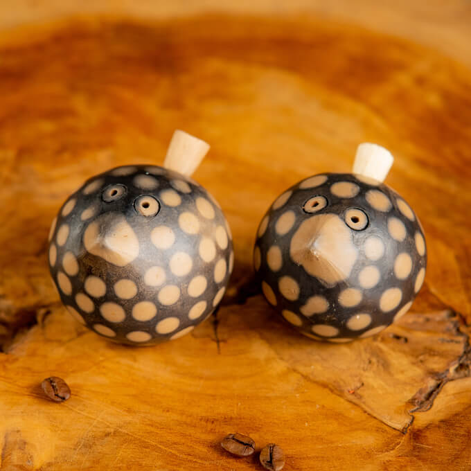 Handmade Ceramic Salt and Pepper shakers - Afrotide Crafts